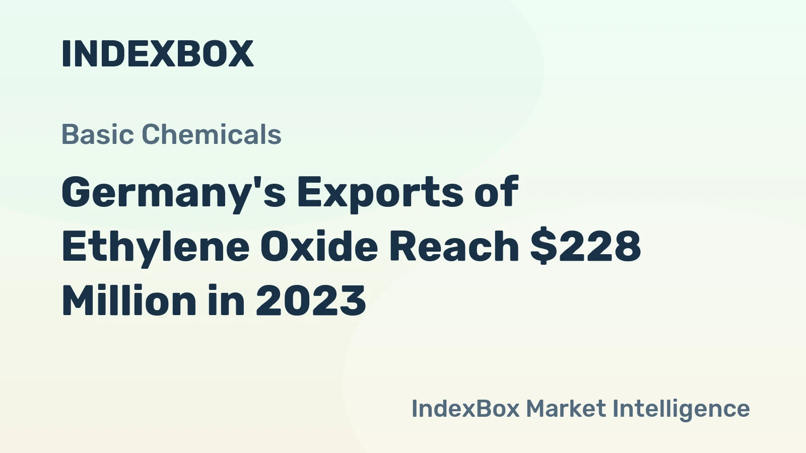 Germany's Exports of Ethylene Oxide Reach $228 Million in 2023