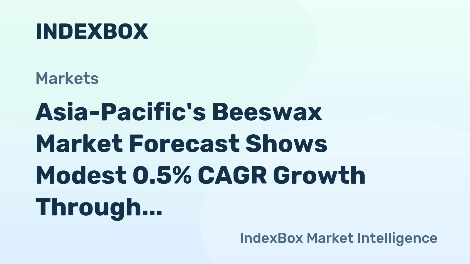 Asia-Pacific's Beeswax Market Forecast Shows Modest 0.5% CAGR Growth Through 2035