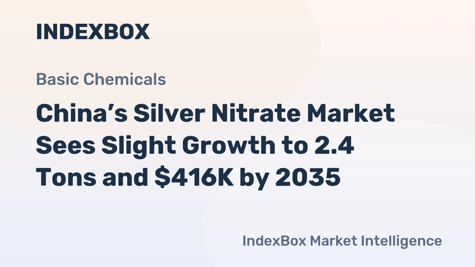 China’s Silver Nitrate Market Sees Slight Growth to 2.4 Tons and $416K by 2035