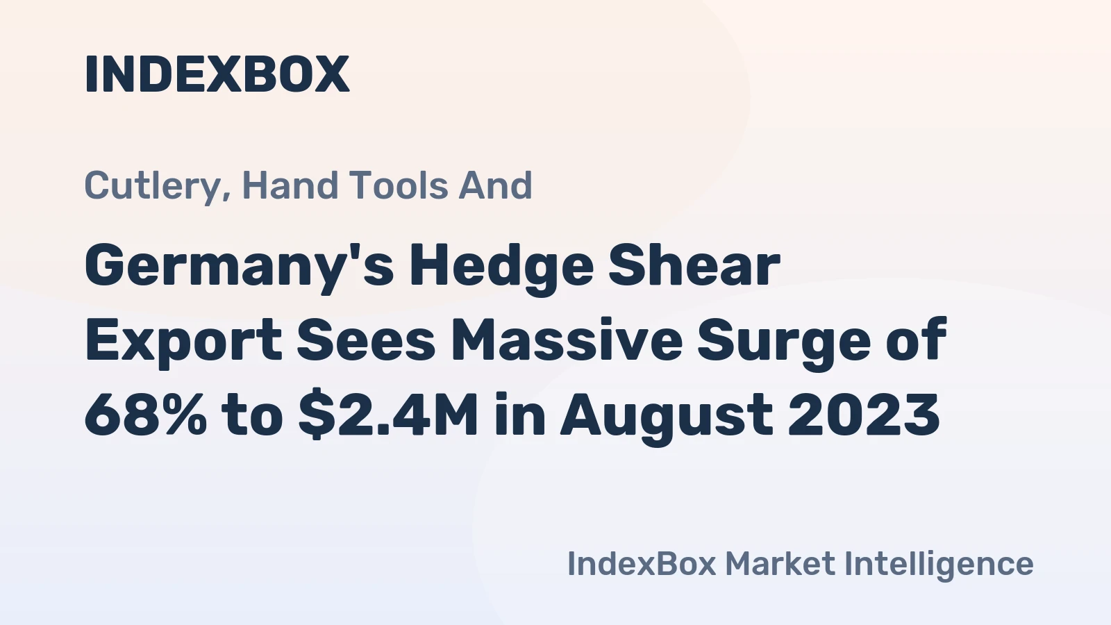 Germany's Hedge Shear Export Sees Massive Surge of 68% to $2.4M in August 2023