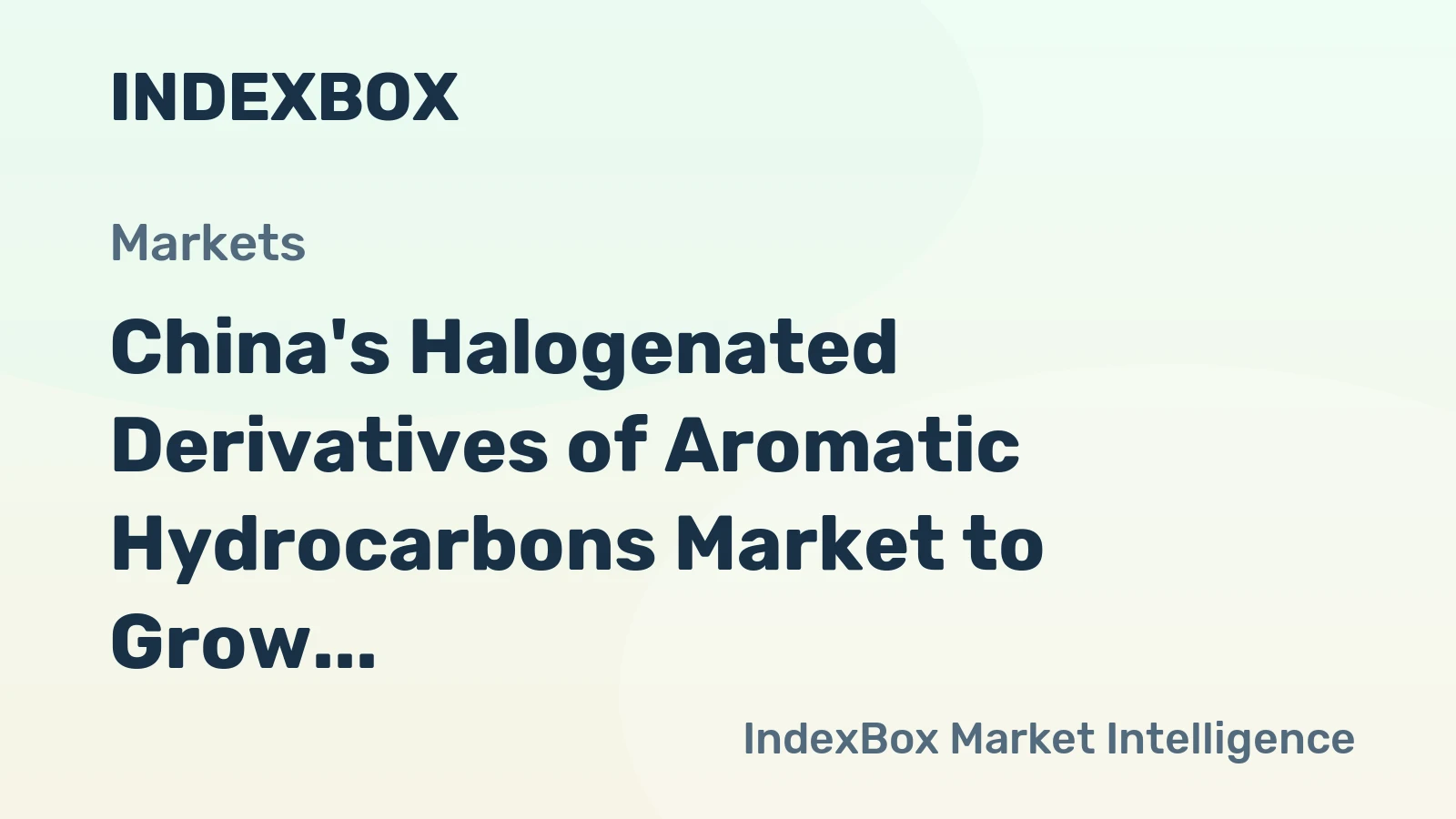 China's Halogenated Derivatives of Aromatic Hydrocarbons Market to Grow at +2.7% CAGR from 2024-2035, Reaching $490M in Value