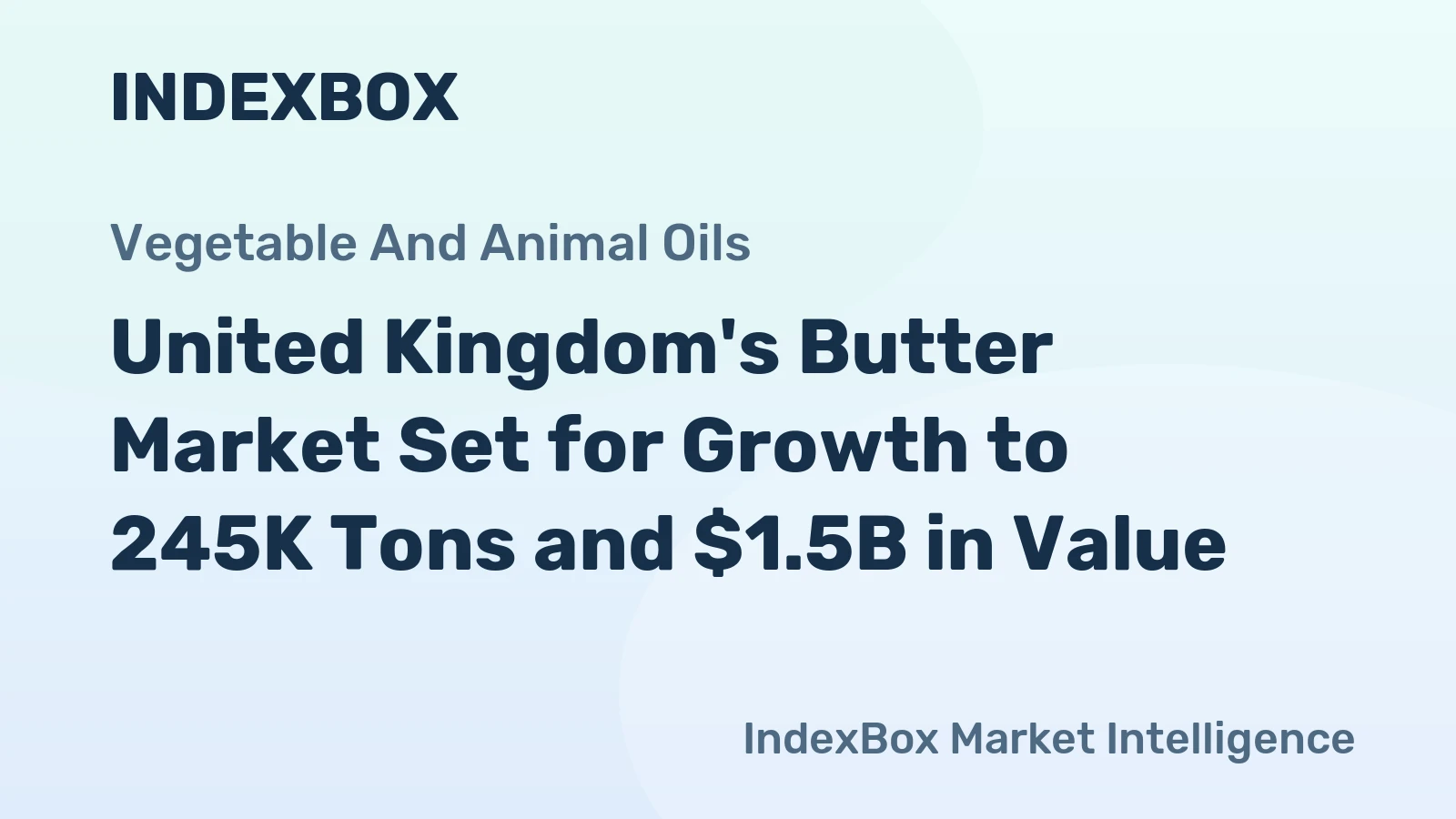 United Kingdom's Butter Market Set for Growth to 245K Tons and $1.5B in Value