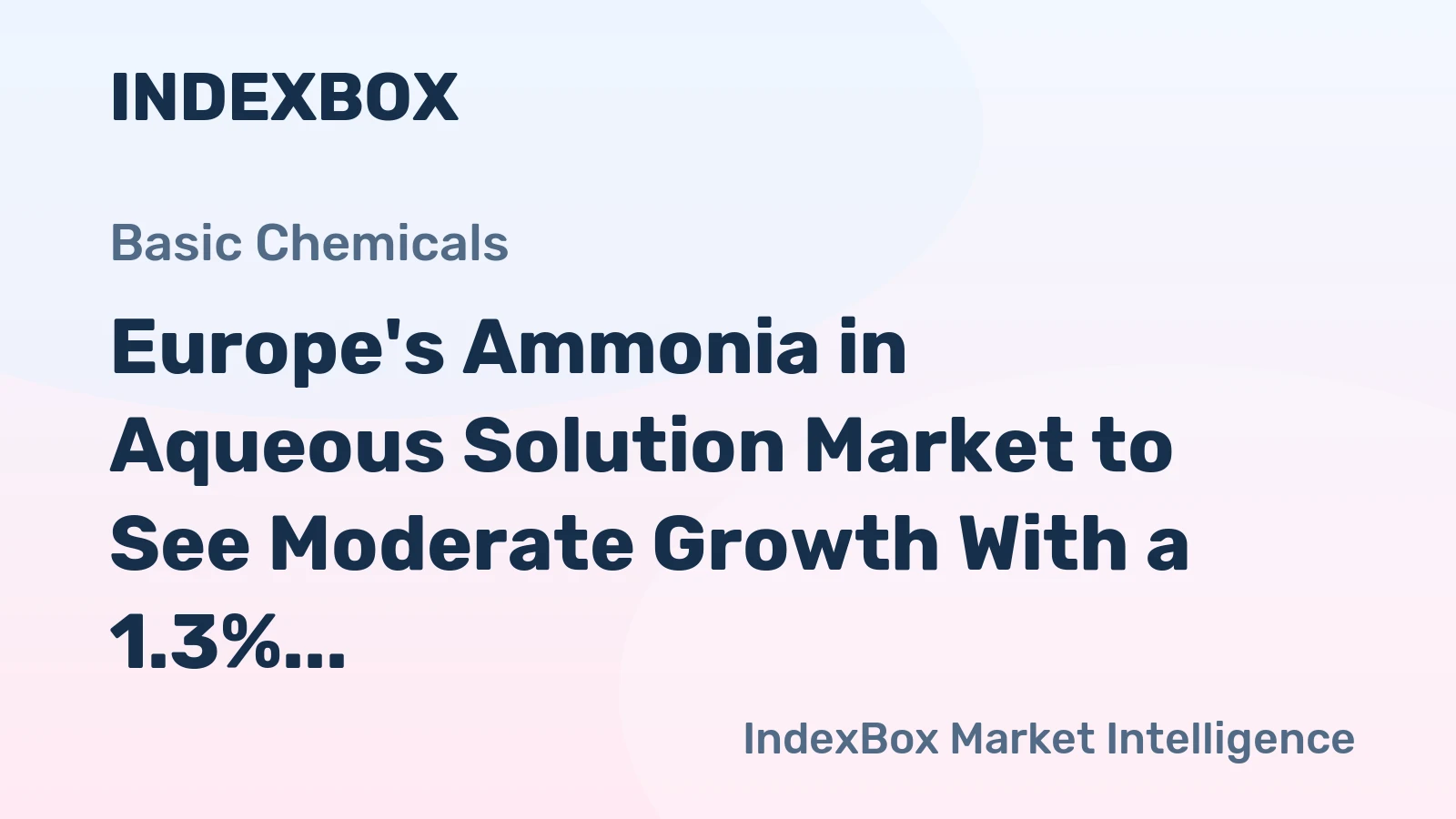 Europe's Ammonia in Aqueous Solution Market to See Moderate Growth With a 1.3% CAGR Through 2035