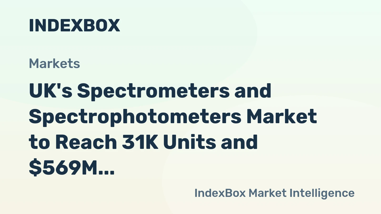 UK's Spectrometers and Spectrophotometers Market to Reach 31K Units and $569M by 2035