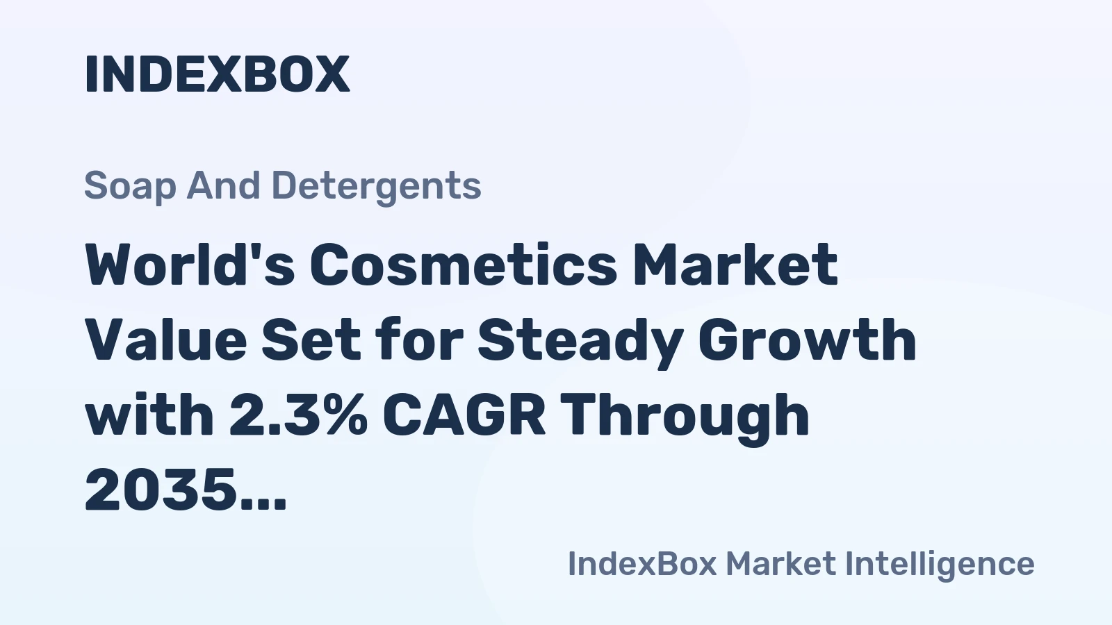 World's Cosmetics Market Value Set for Steady Growth with 2.3% CAGR Through 2035