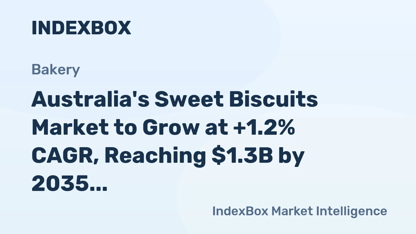 Australia's Sweet Biscuits Market to Grow at +1.2% CAGR, Reaching $1.3B by 2035