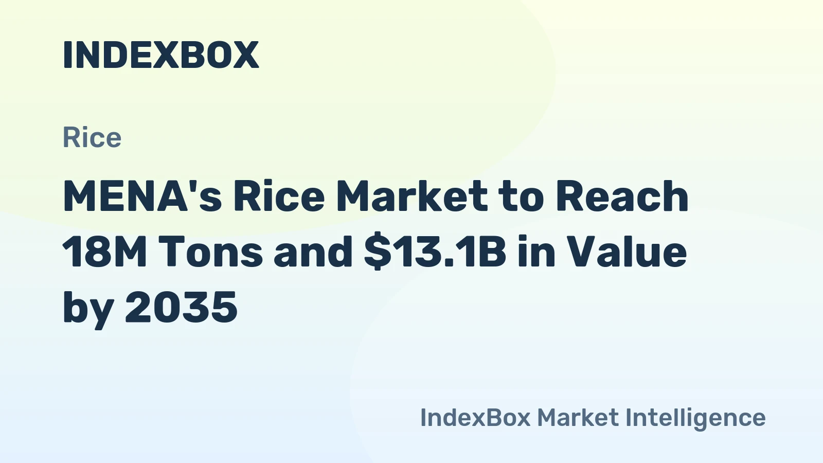 MENA's Rice Market to Reach 18M Tons and $13.1B in Value by 2035