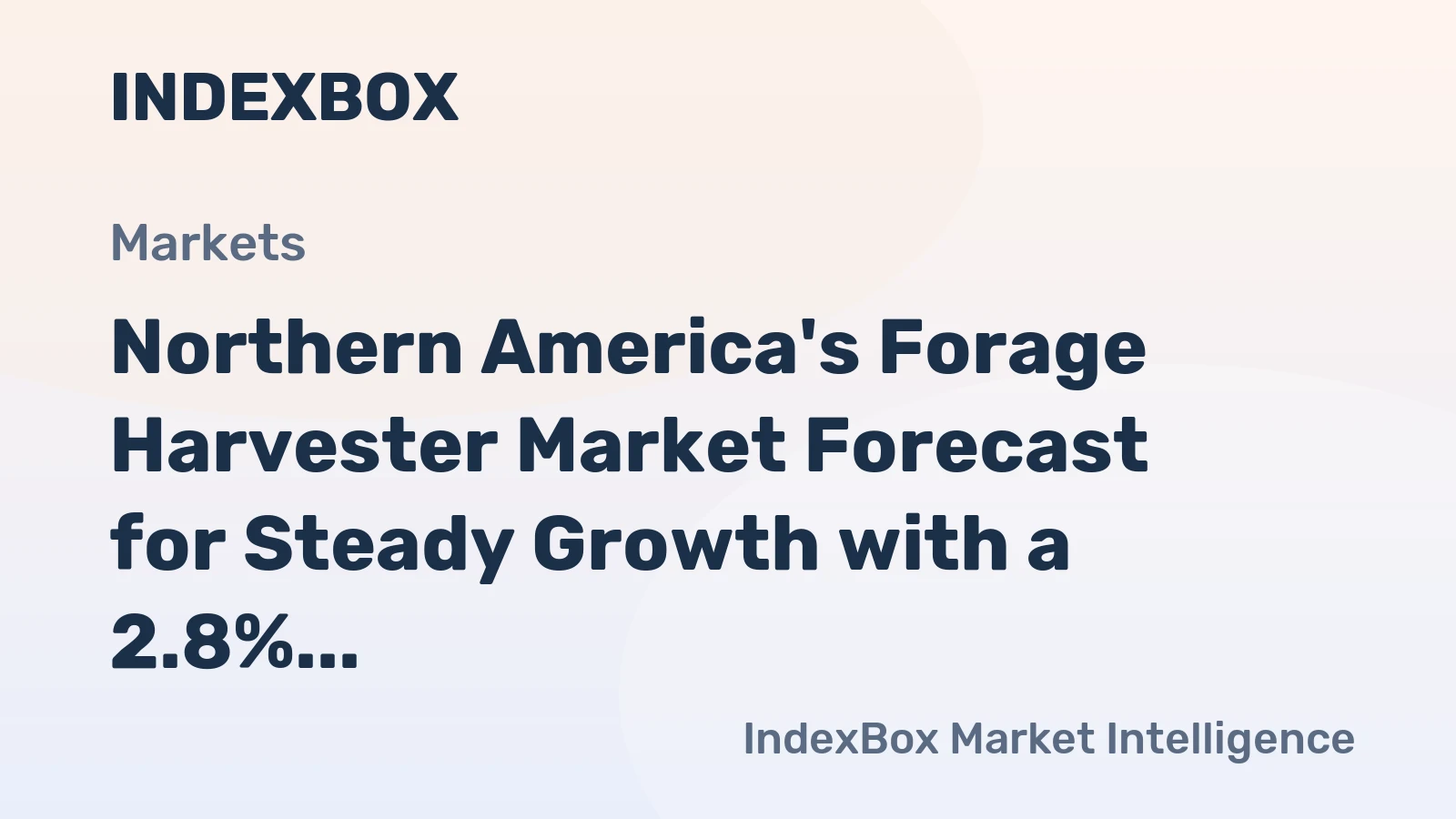 Northern America's Forage Harvester Market Forecast for Steady Growth with a 2.8% CAGR in Value