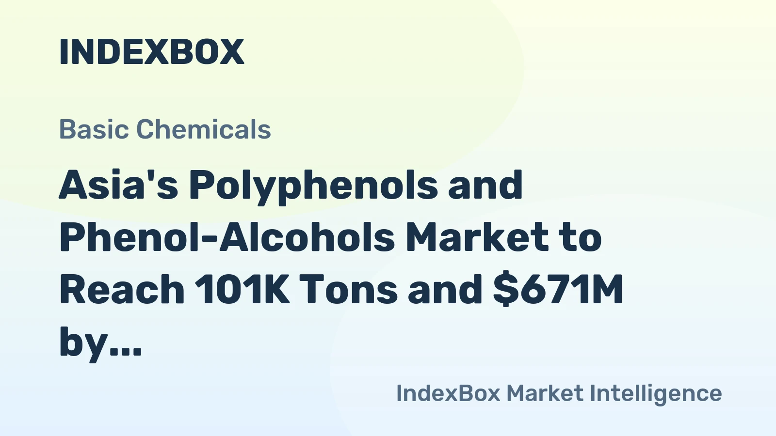 Asia's Polyphenols and Phenol-Alcohols Market to Reach 101K Tons and $671M by 2035
