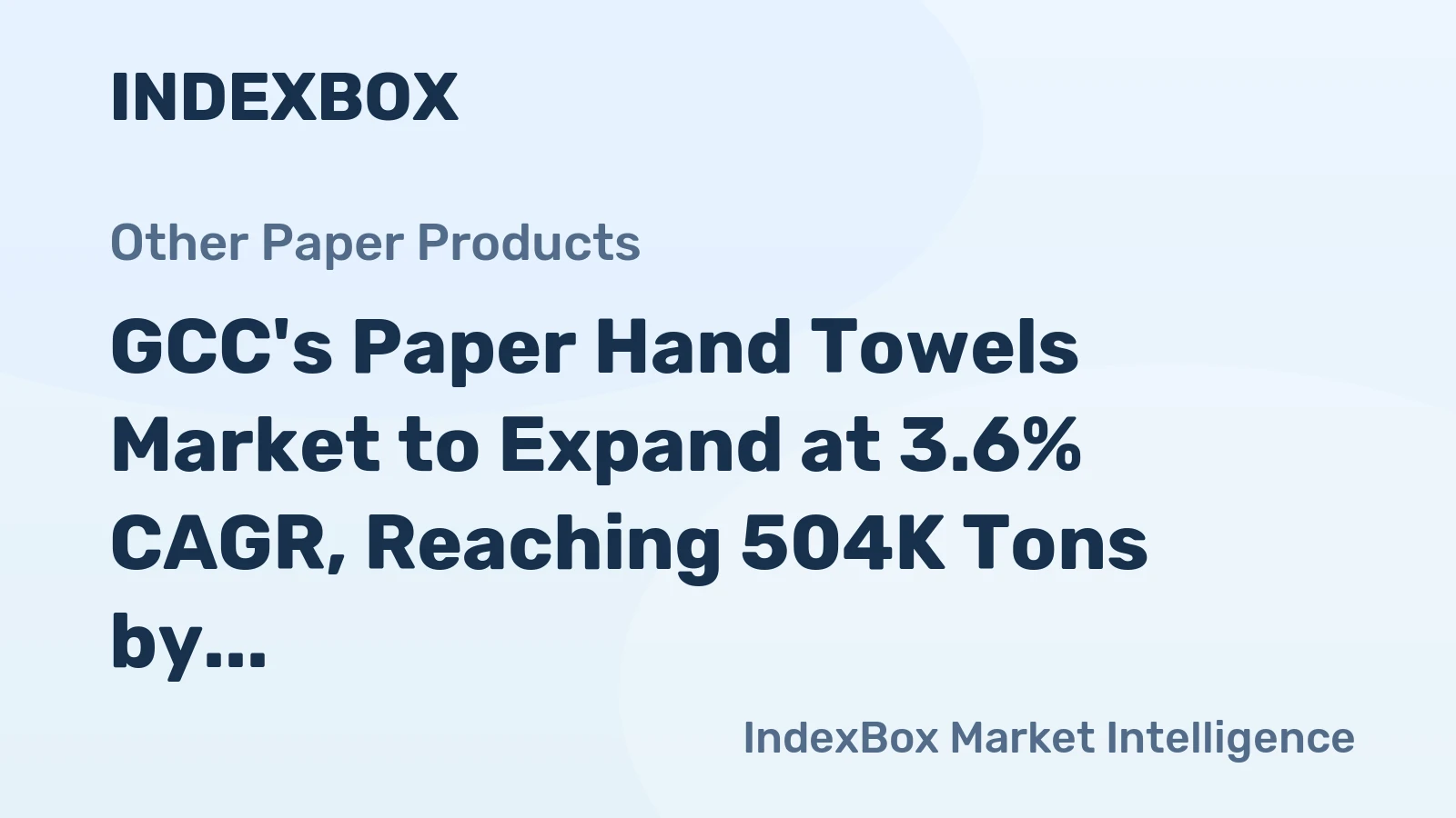 GCC's Paper Hand Towels Market to Expand at 3.6% CAGR, Reaching 504K Tons by 2035