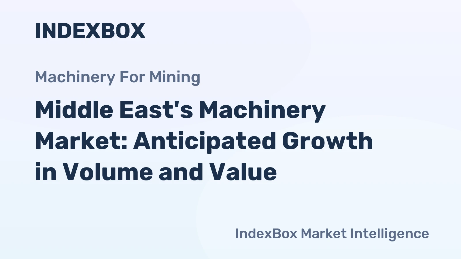 Middle East's Machinery Market: Anticipated Growth in Volume and Value