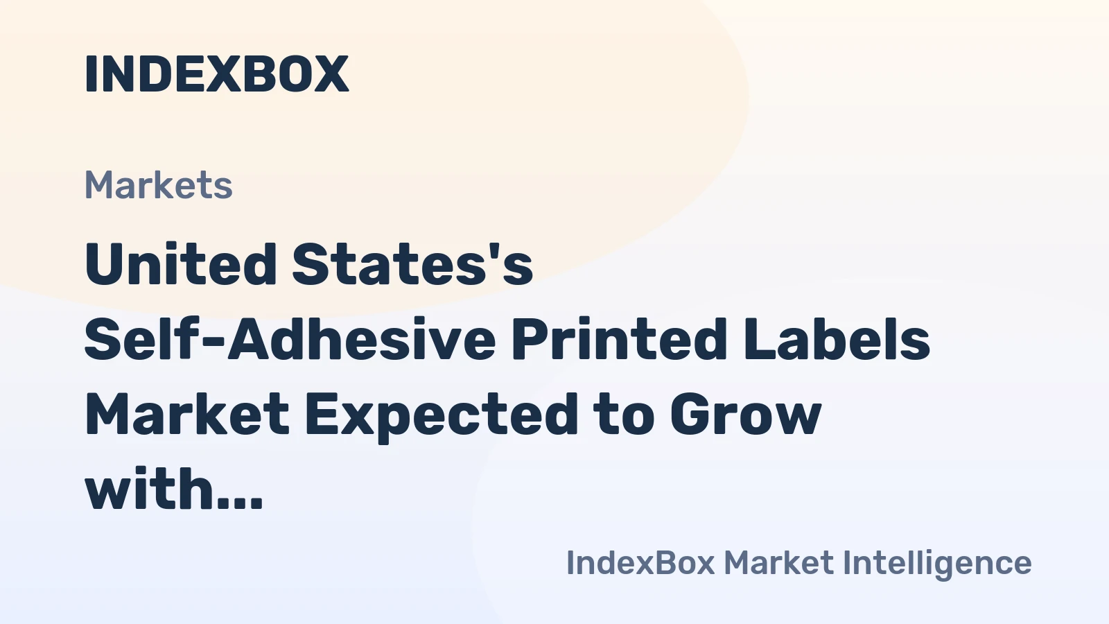 United States's Self-Adhesive Printed Labels Market Expected to Grow with a CAGR of +2.7% to Reach $12.1B by 2035