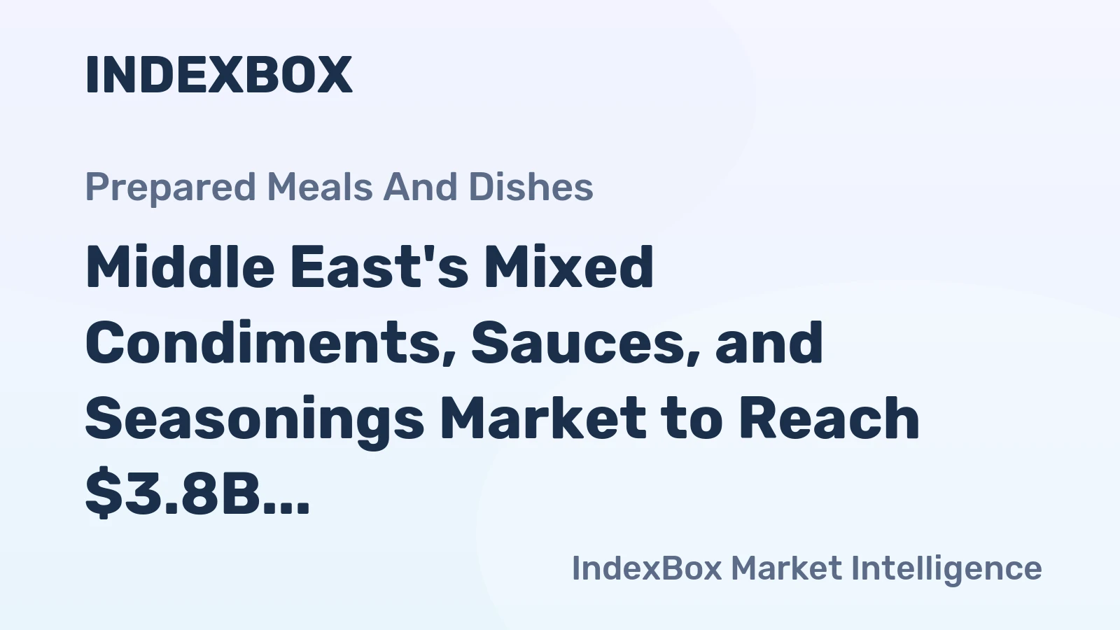 Middle East's Mixed Condiments, Sauces, and Seasonings Market to Reach $3.8B by 2035