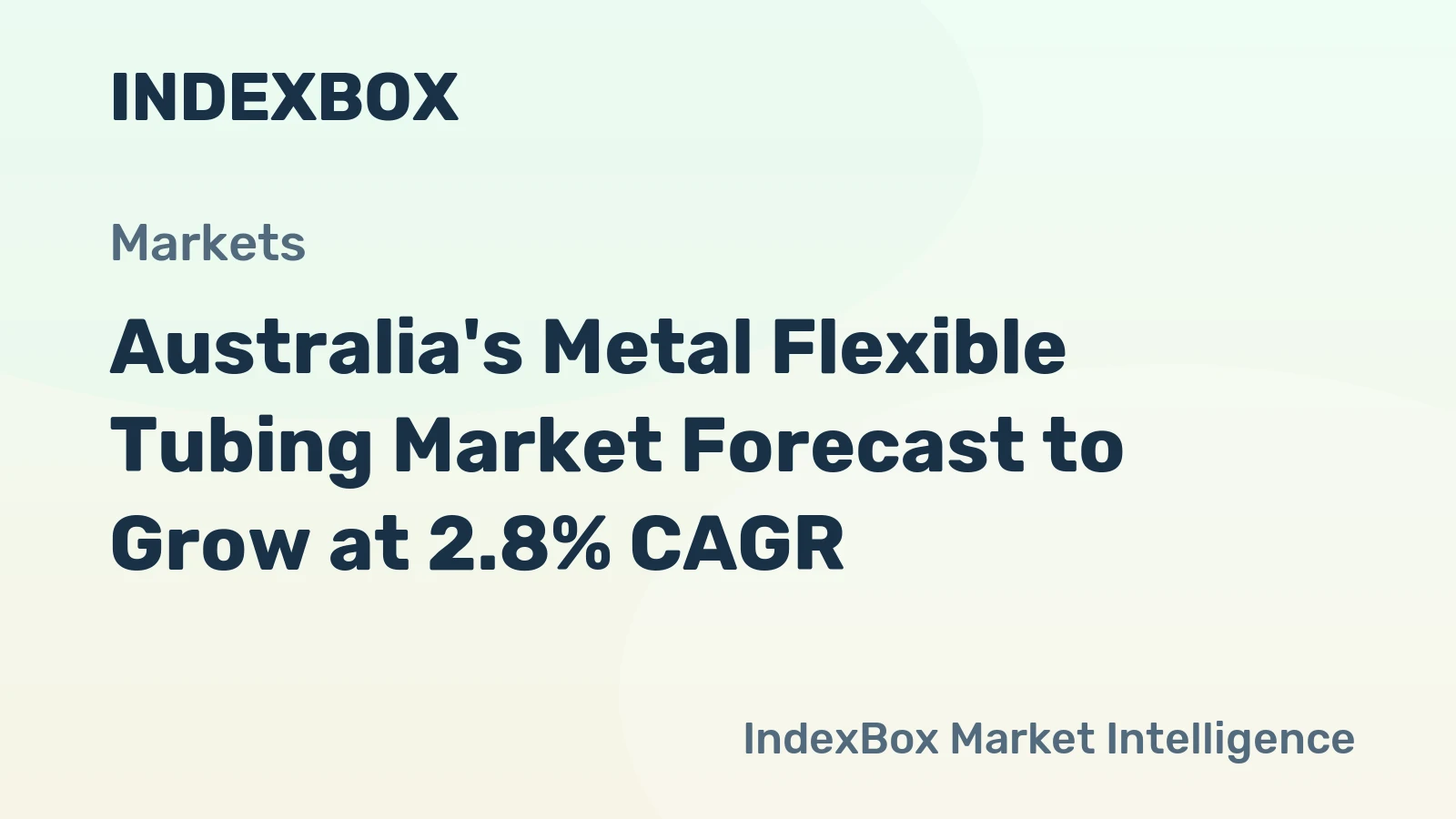 Australia's Metal Flexible Tubing Market Forecast to Grow at 2.8% CAGR
