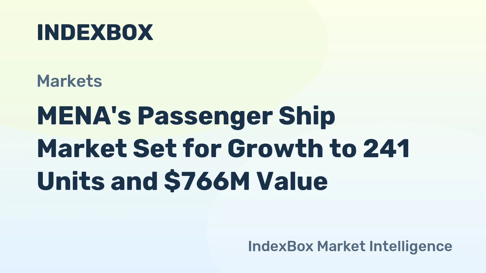 MENA's Passenger Ship Market Set for Growth to 241 Units and $766M Value