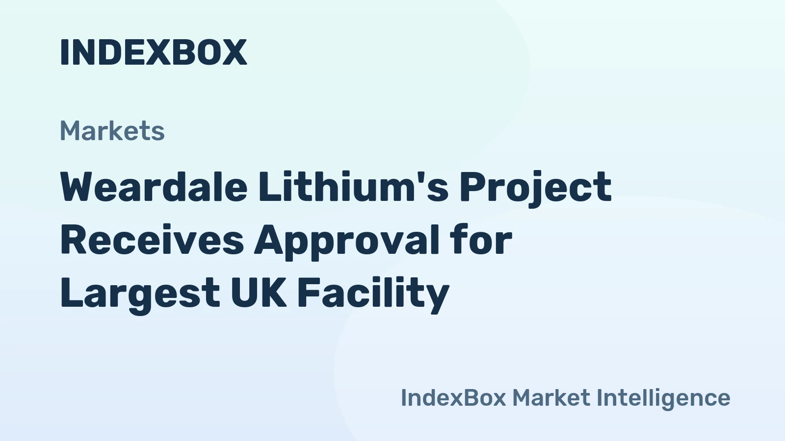 Weardale Lithium's Project Receives Approval for Largest UK Facility