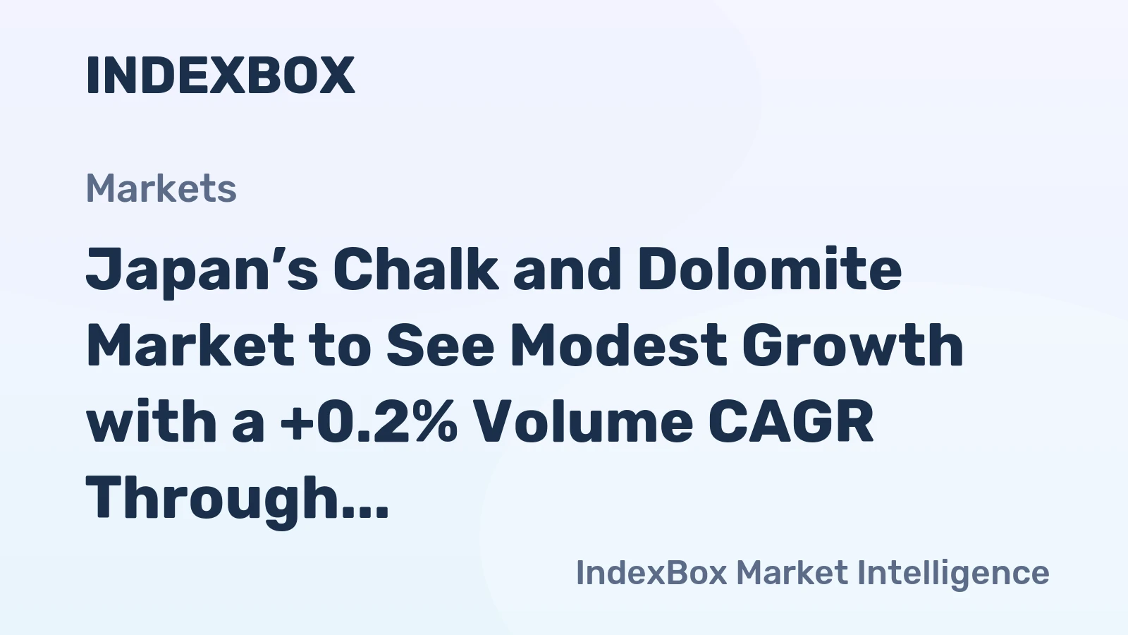 Japan’s Chalk and Dolomite Market to See Modest Growth with a +0.2% Volume CAGR Through 2035