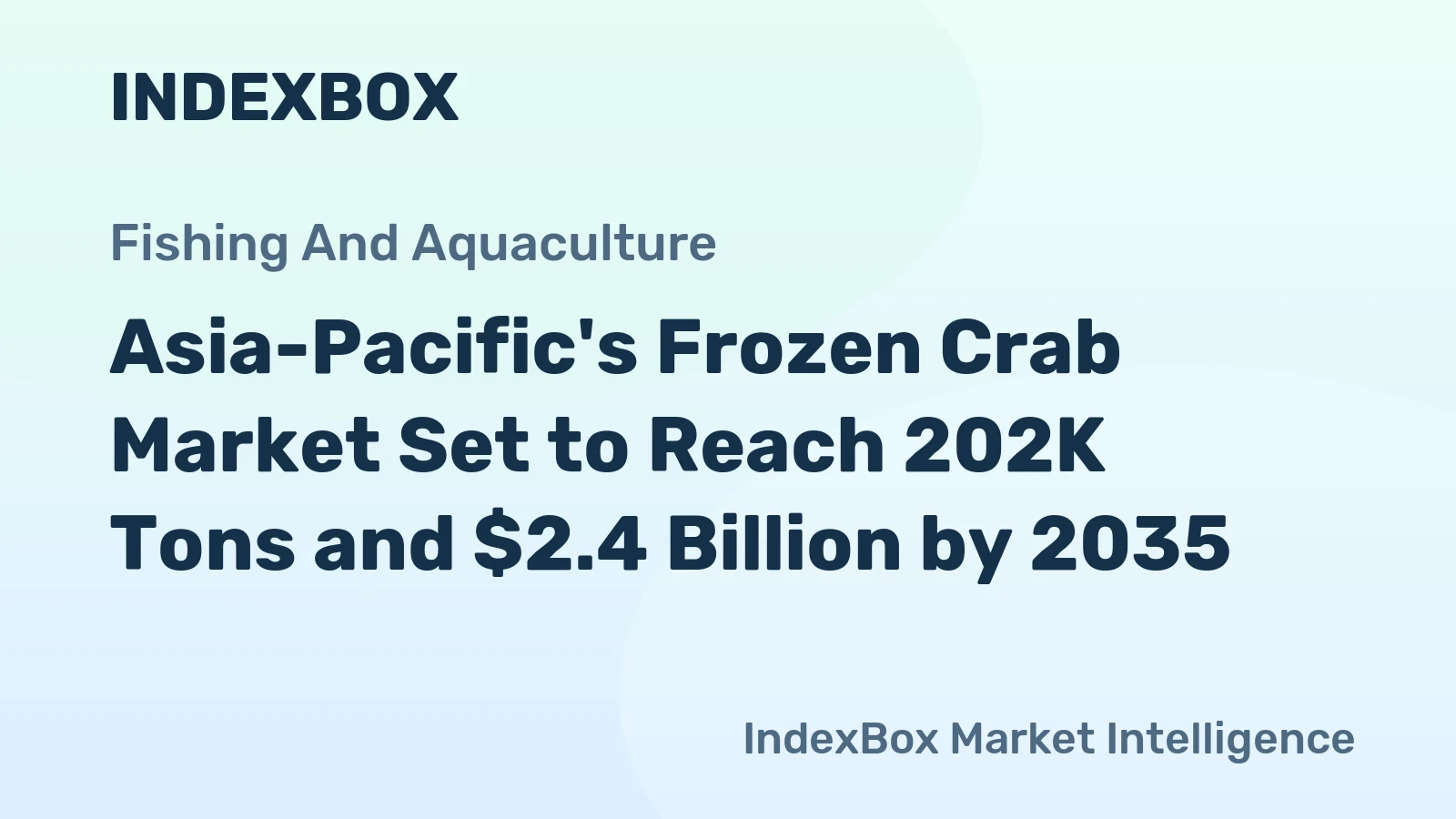 Asia-Pacific's Frozen Crab Market Set to Reach 202K Tons and $2.4 Billion by 2035