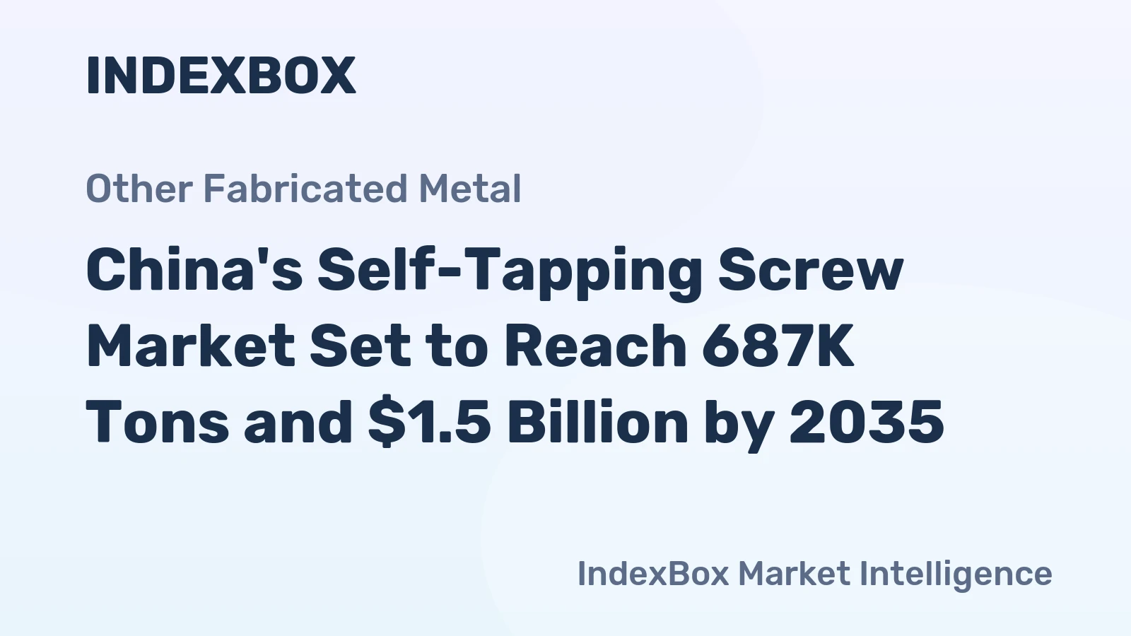 China's Self-Tapping Screw Market Set to Reach 687K Tons and $1.5 Billion by 2035
