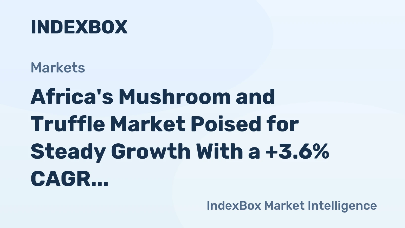 Africa's Mushroom and Truffle Market Poised for Steady Growth With a +3.6% CAGR Forecast