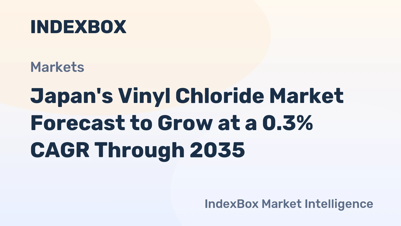 Japan's Vinyl Chloride Market Forecast to Grow at a 0.3% CAGR Through 2035