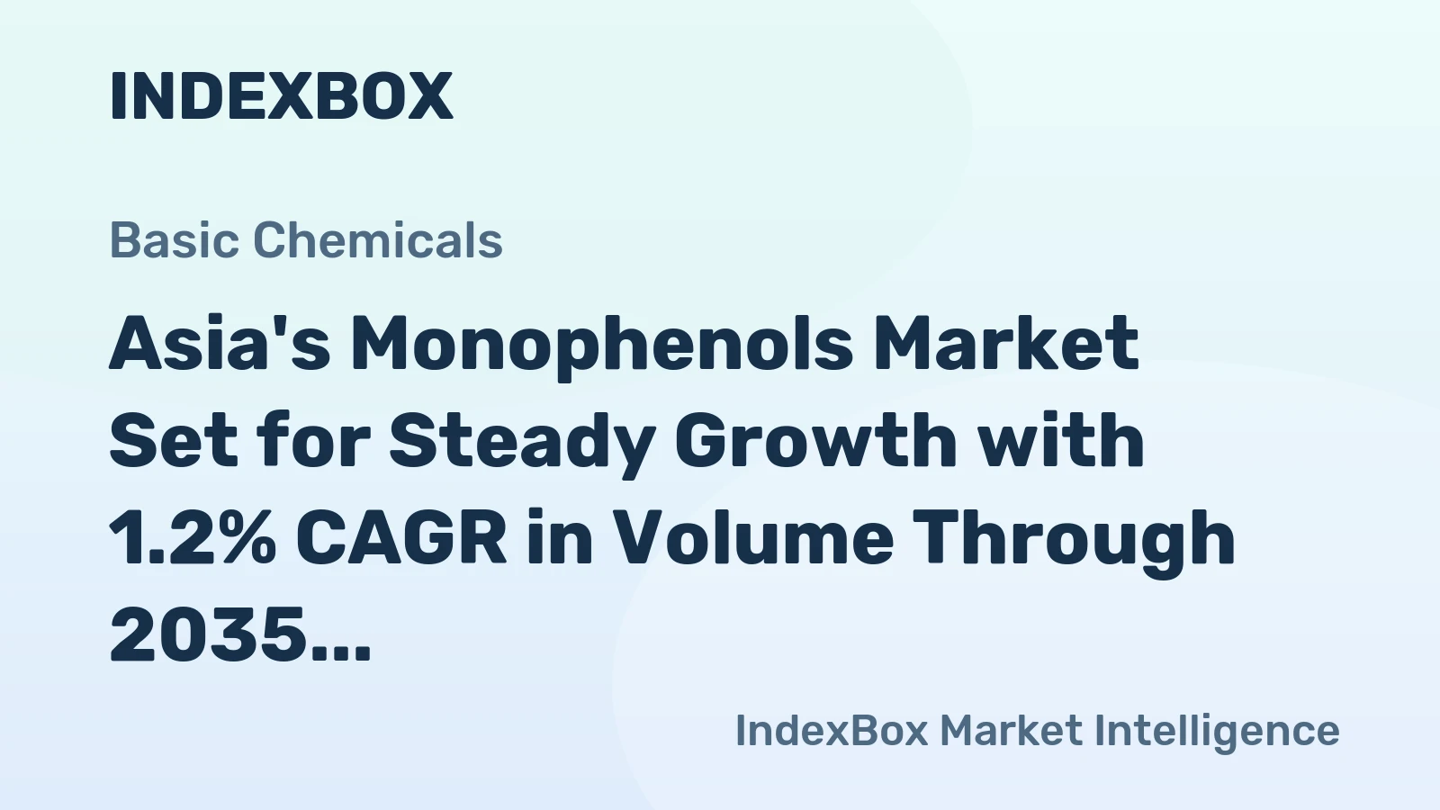 Asia's Monophenols Market Set for Steady Growth with 1.2% CAGR in Volume Through 2035