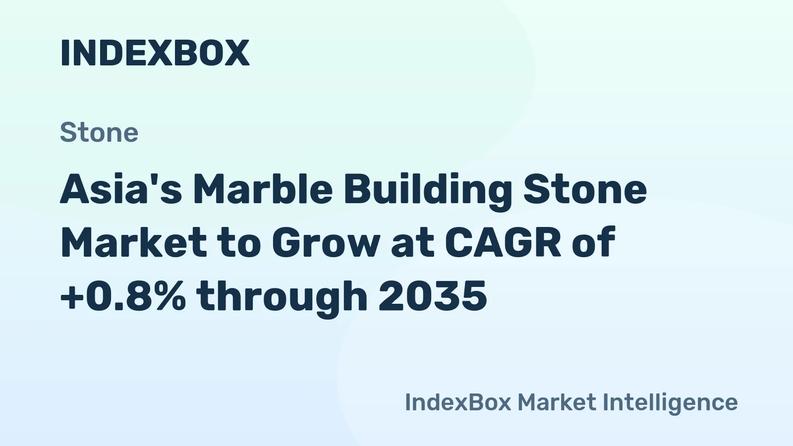 Asia's Marble Building Stone Market to Grow at CAGR of +0.8% through 2035
