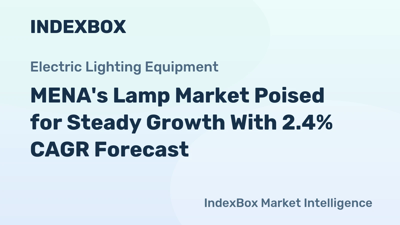 MENA's Lamp Market Poised for Steady Growth With 2.4% CAGR Forecast