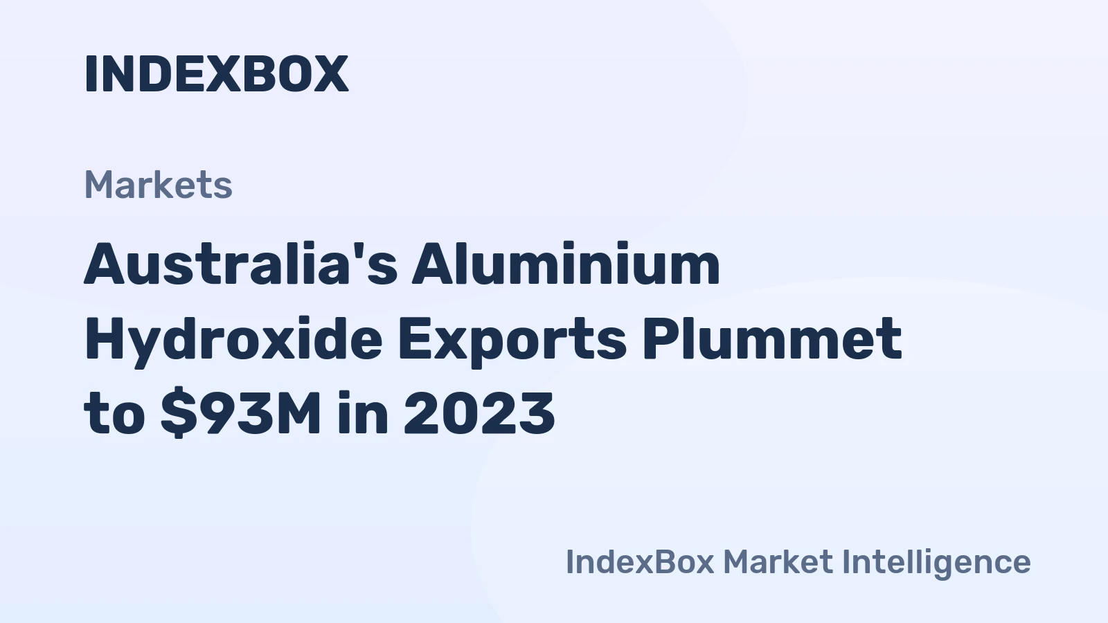 Australia's Aluminium Hydroxide Exports Plummet to $93M in 2023