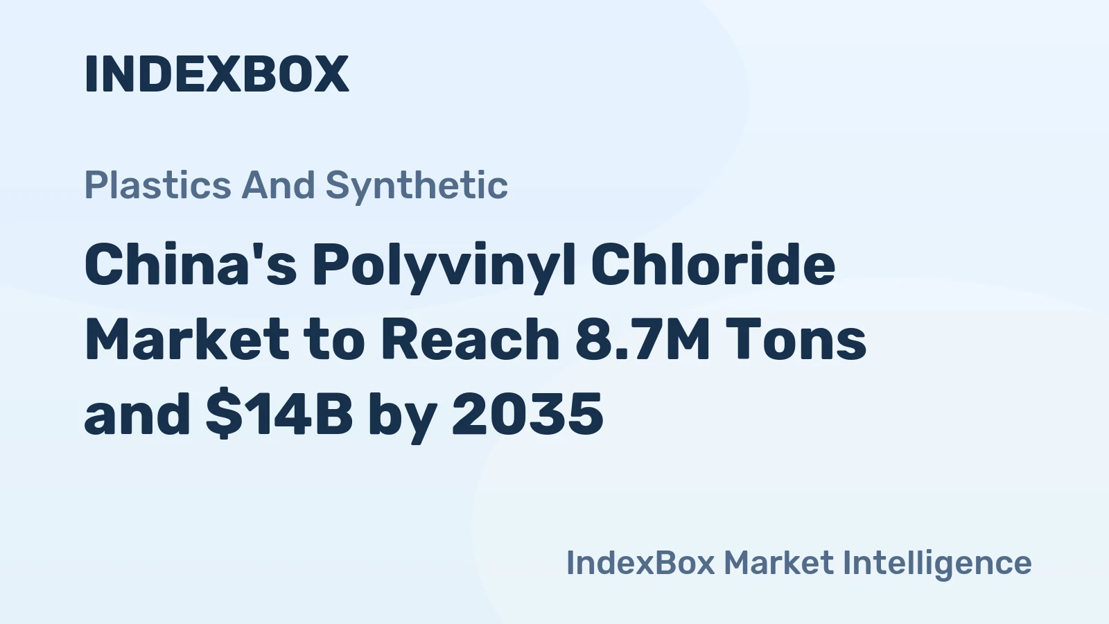 China's Polyvinyl Chloride Market to Reach 8.7M Tons and $14B by 2035