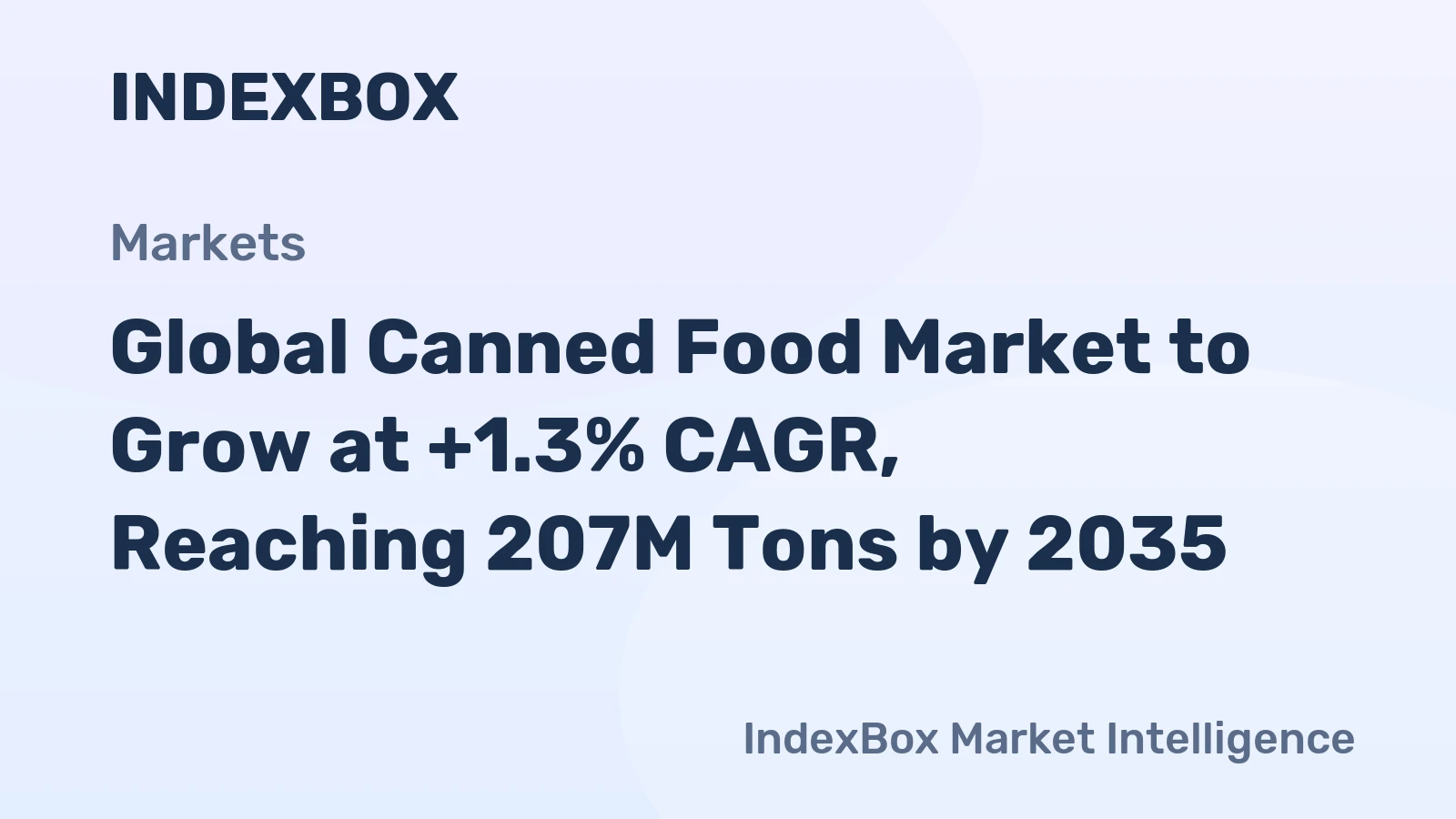 Global Canned Food Market to Grow at +1.3% CAGR, Reaching 207M Tons by 2035
