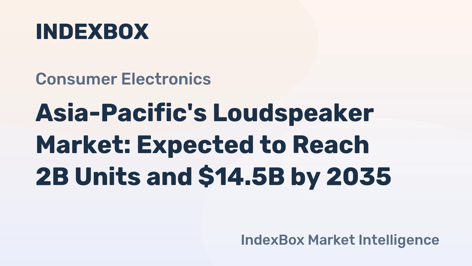 Asia-Pacific's Loudspeaker Market: Expected to Reach 2B Units and $14.5B by 2035