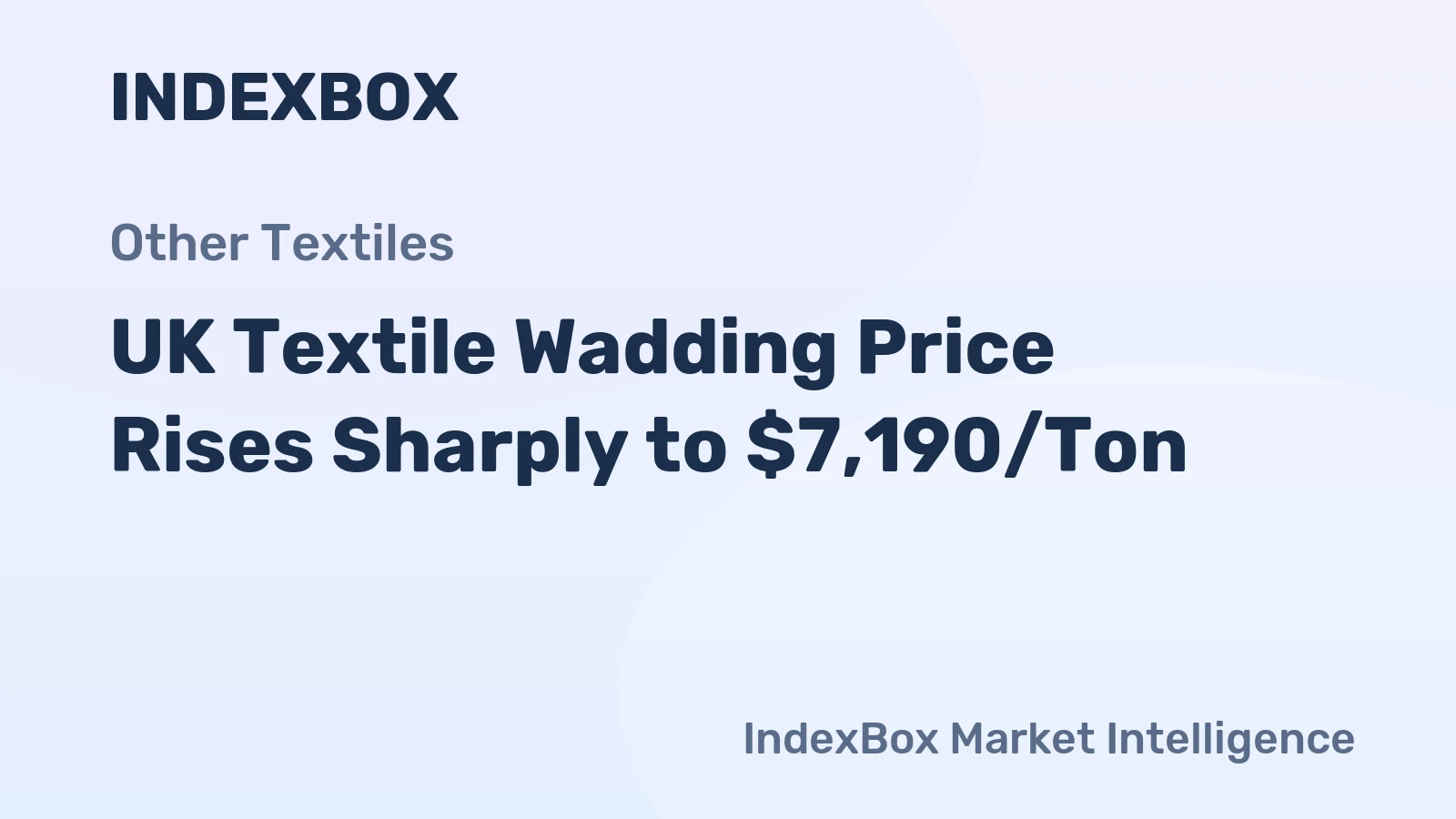 UK Textile Wadding Price Rises Sharply to $7,190/Ton