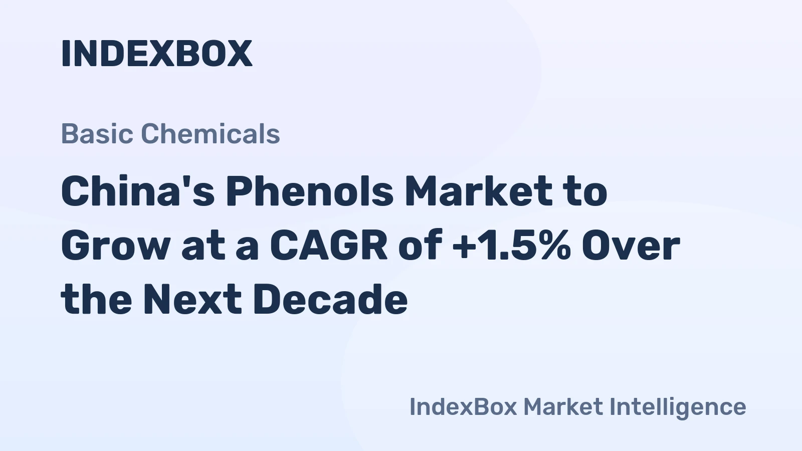 China's Phenols Market to Grow at a CAGR of +1.5% Over the Next Decade