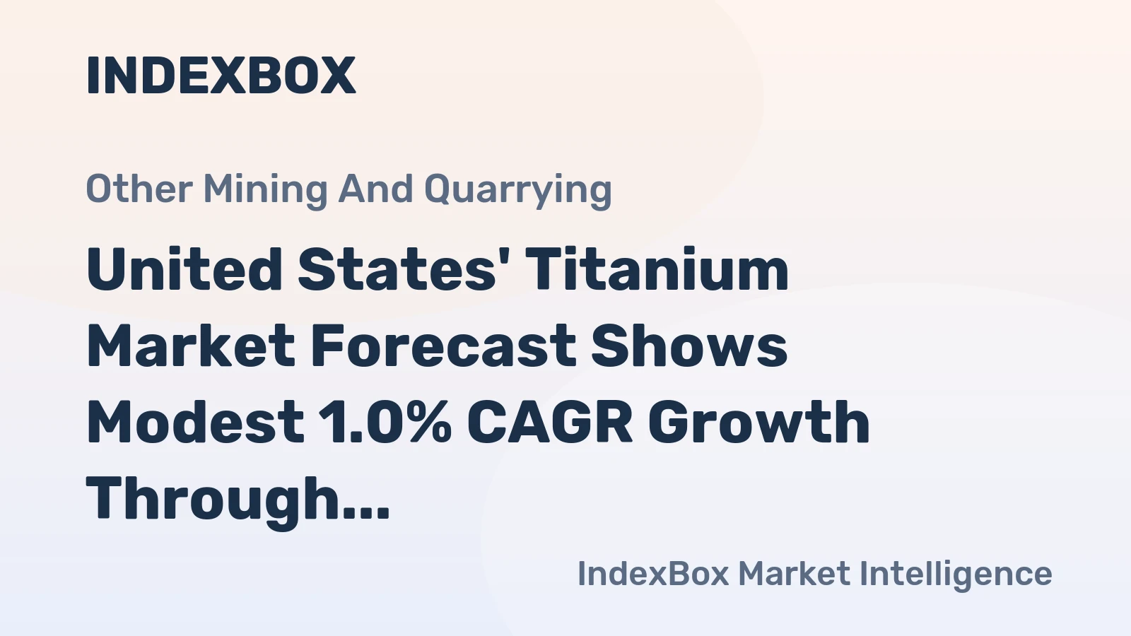 United States' Titanium Market Forecast Shows Modest 1.0% CAGR Growth Through 2035