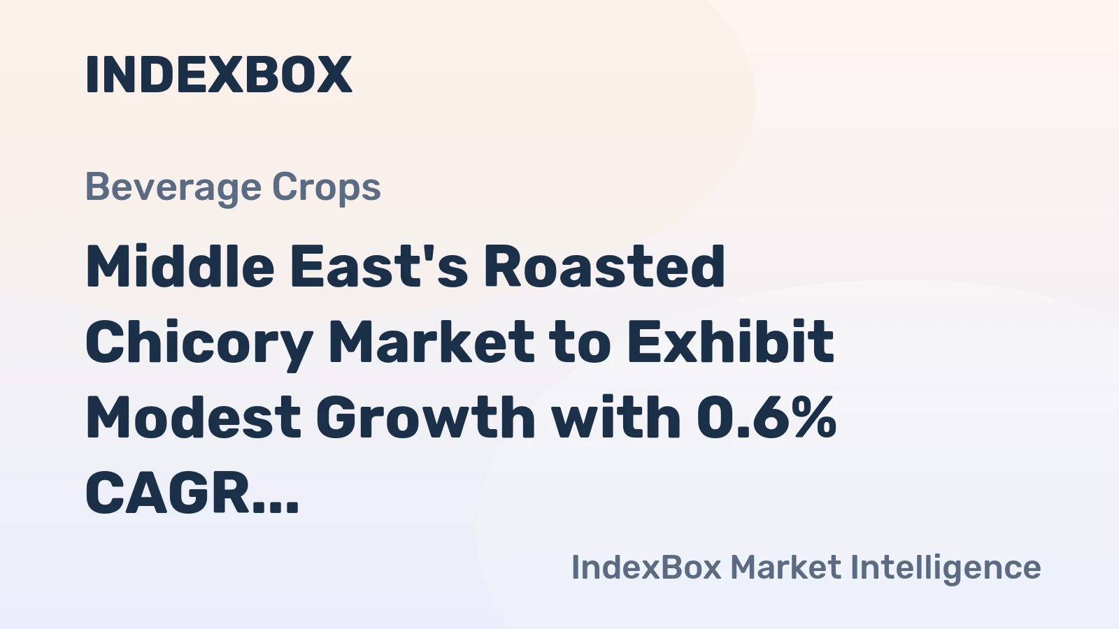Middle East's Roasted Chicory Market to Exhibit Modest Growth with 0.6% CAGR in Volume and 1.3% CAGR in Value from 2024 to 2035