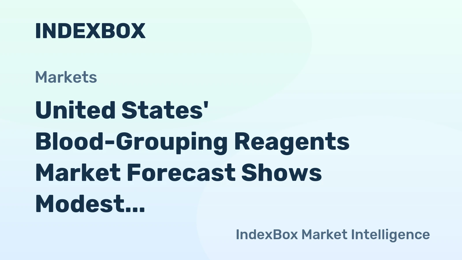 United States' Blood-Grouping Reagents Market Forecast Shows Modest Growth With 02% CAGR Through 2035