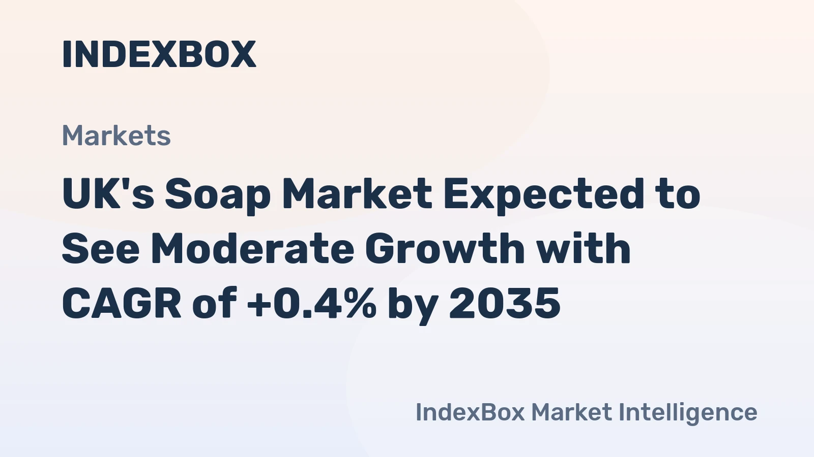 UK's Soap Market Expected to See Moderate Growth with CAGR of +0.4% by 2035