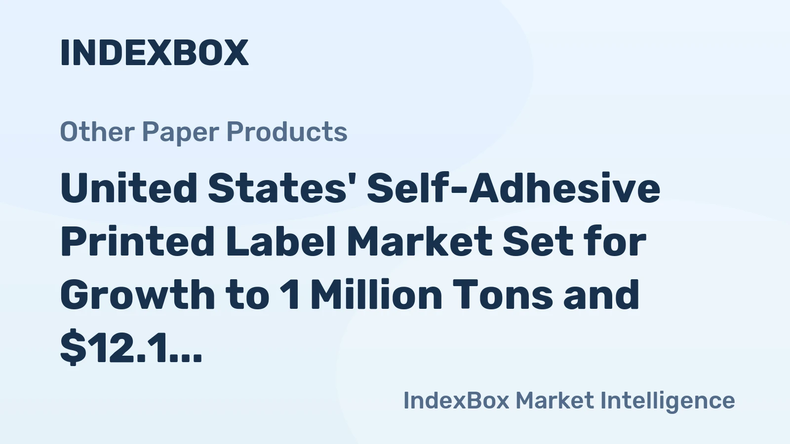 United States' Self-Adhesive Printed Label Market Set for Growth to 1 Million Tons and $12.1 Billion