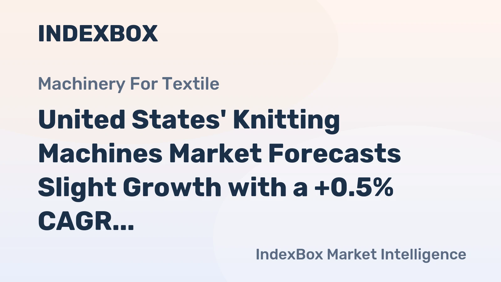United States' Knitting Machines Market Forecasts Slight Growth with a +0.5% CAGR Through 2035