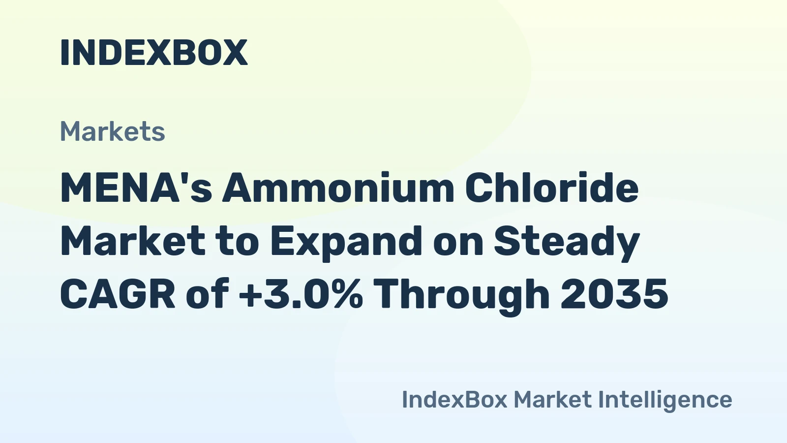 MENA's Ammonium Chloride Market to Expand on Steady CAGR of +3.0% Through 2035