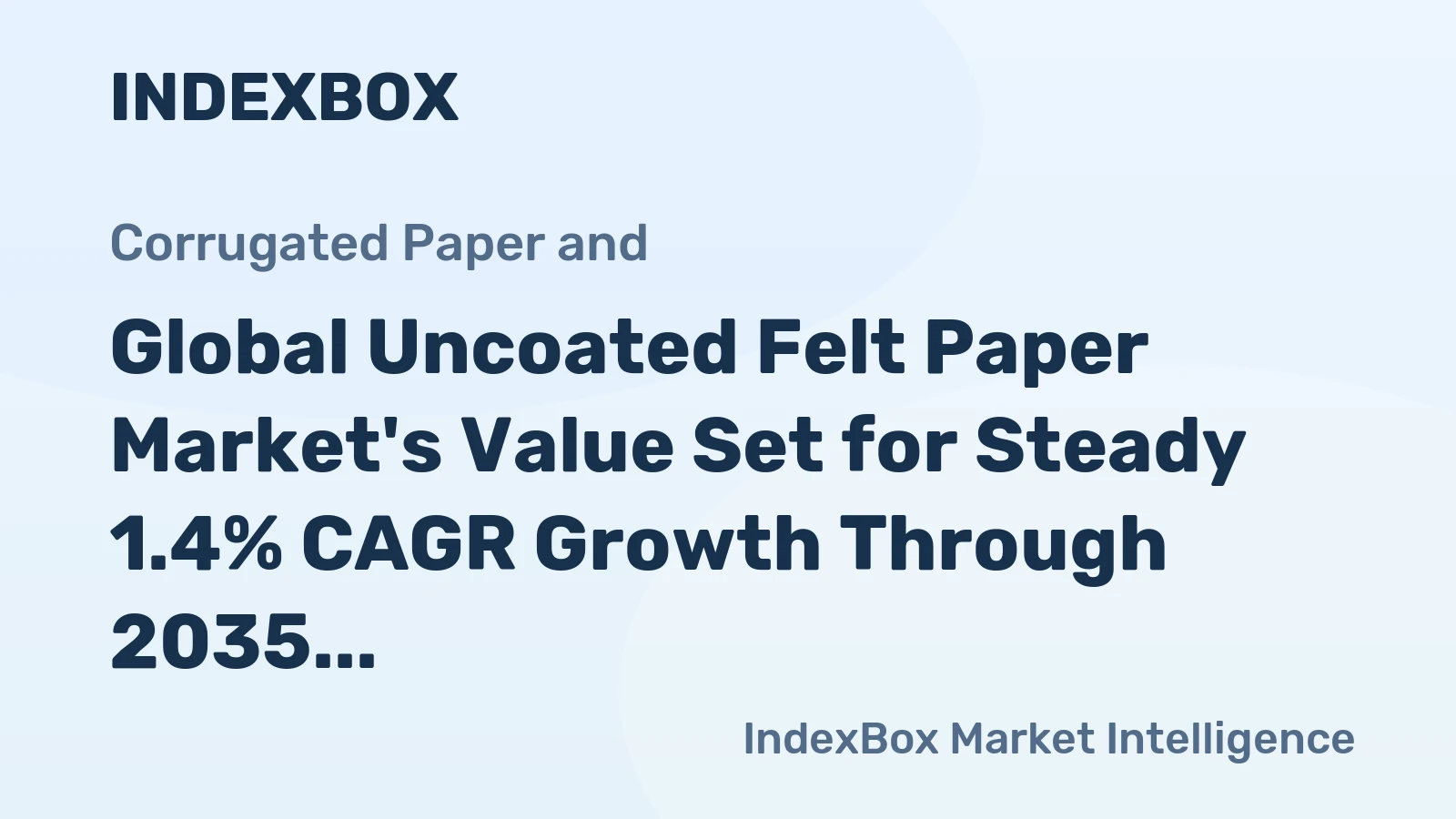 Global Uncoated Felt Paper Market's Value Set for Steady 1.4% CAGR Growth Through 2035