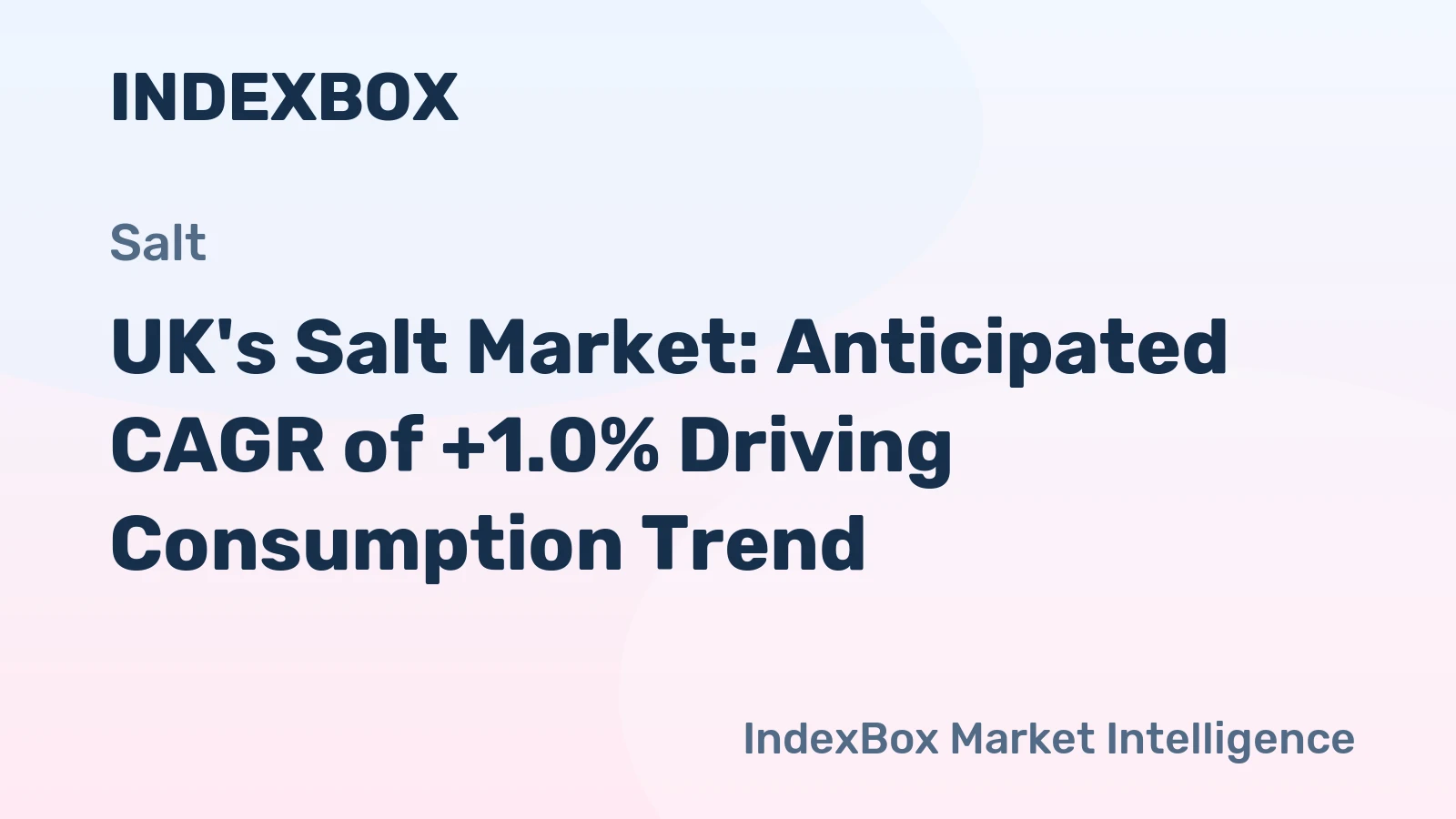 UK's Salt Market: Anticipated CAGR of +1.0% Driving Consumption Trend