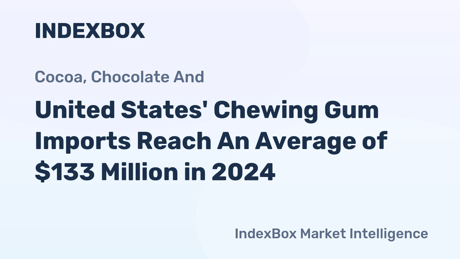 United States' Chewing Gum Imports Reach An Average of $133 Million in 2024