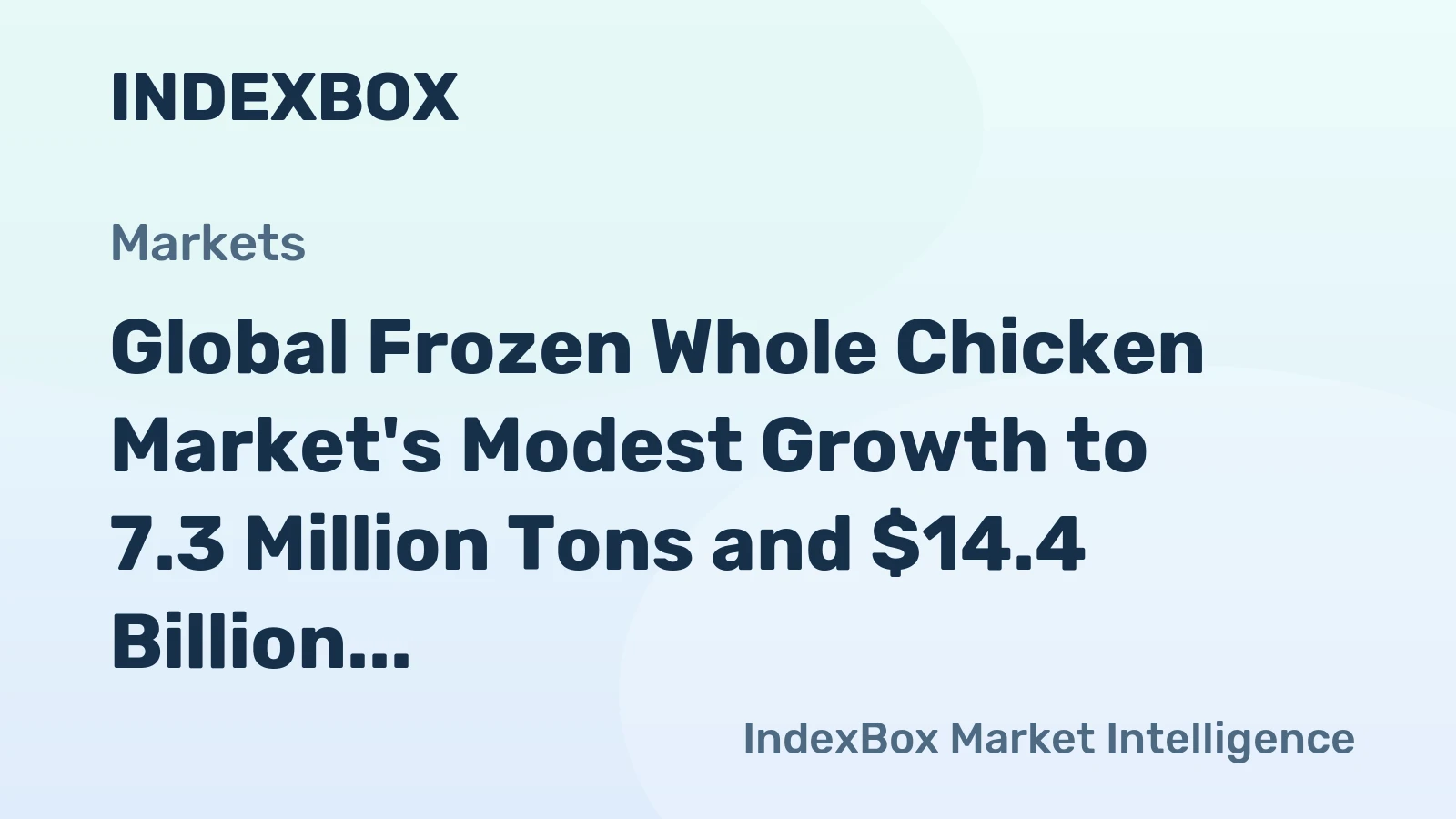 Global Frozen Whole Chicken Market's Modest Growth to 7.3 Million Tons and $14.4 Billion by 2035