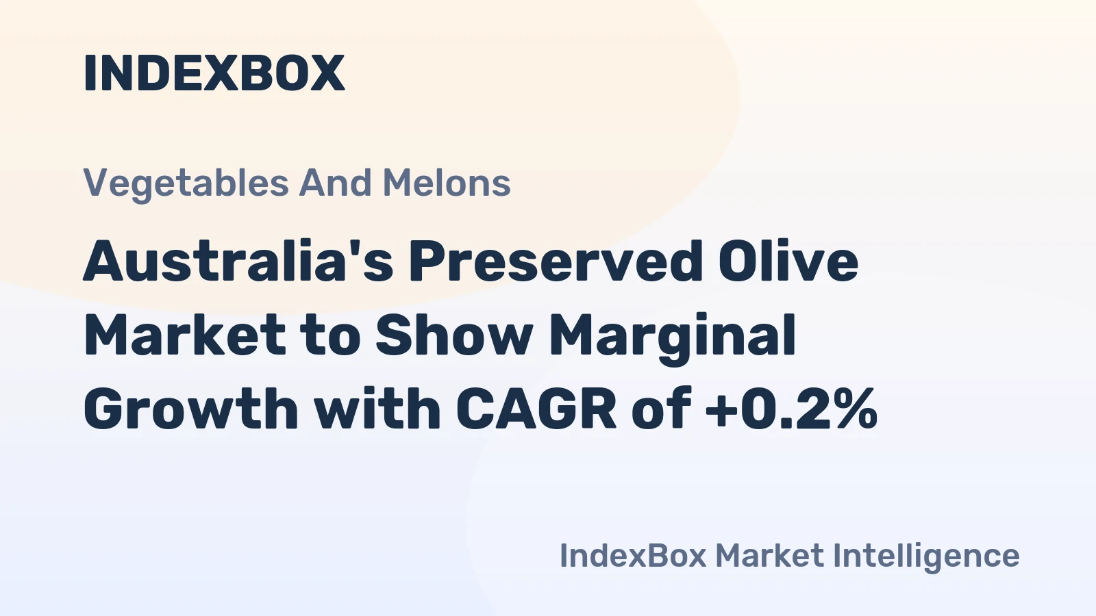 Australia's Preserved Olive Market to Show Marginal Growth with CAGR of +0.2%