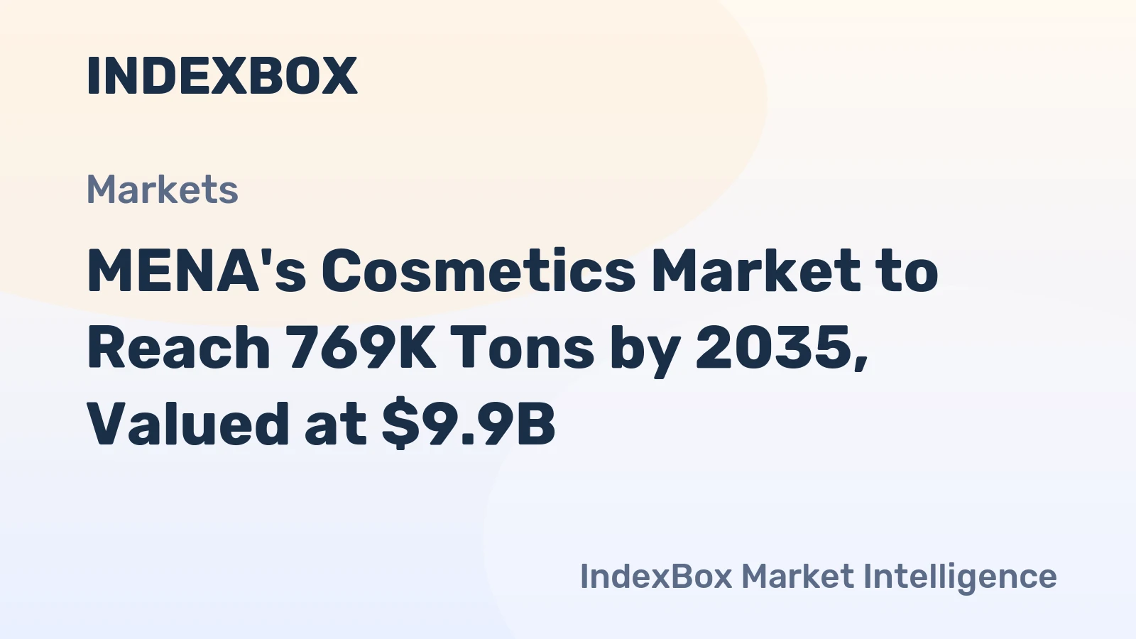MENA's Cosmetics Market to Reach 769K Tons by 2035, Valued at $9.9B