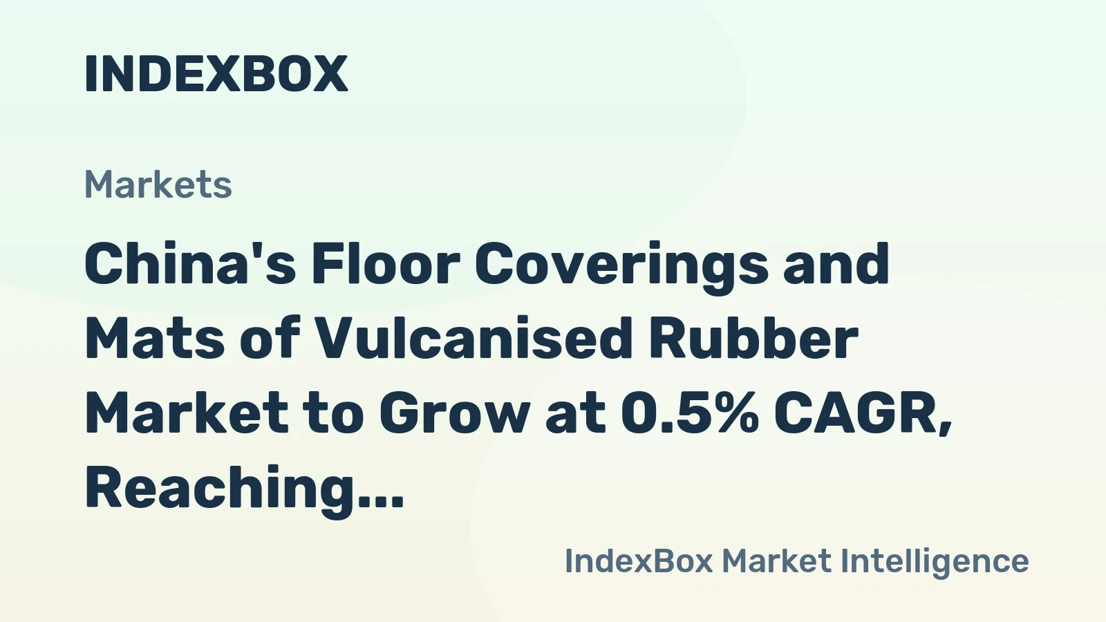 China's Floor Coverings and Mats of Vulcanised Rubber Market to Grow at 0.5% CAGR, Reaching 333K tons by 2035