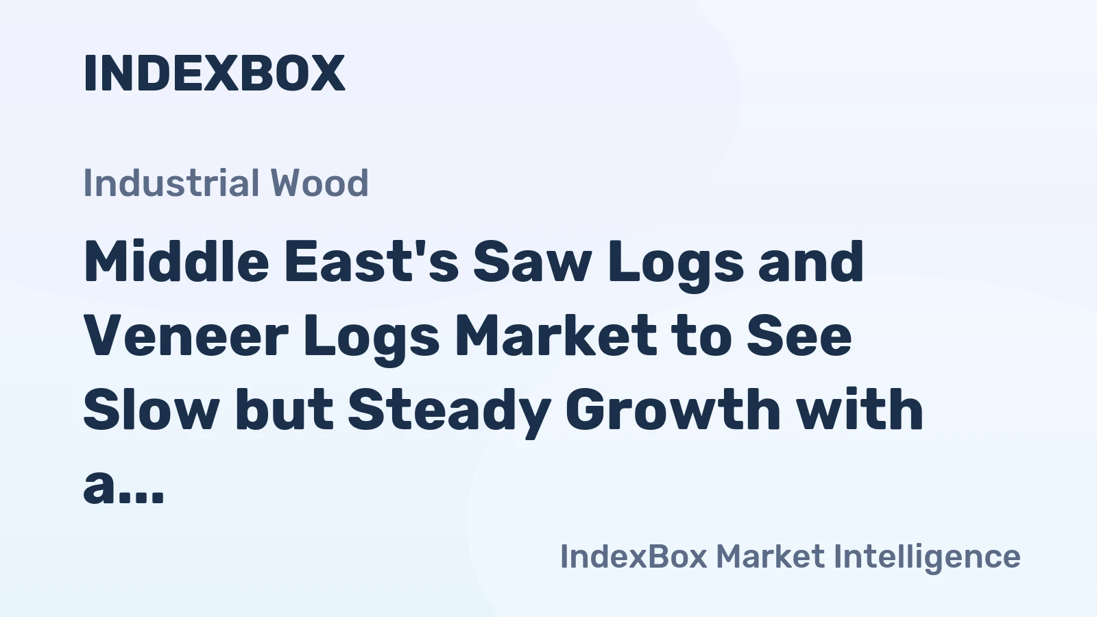 Middle East's Saw Logs and Veneer Logs Market to See Slow but Steady Growth with a CAGR of +0.2% from 2024-2035