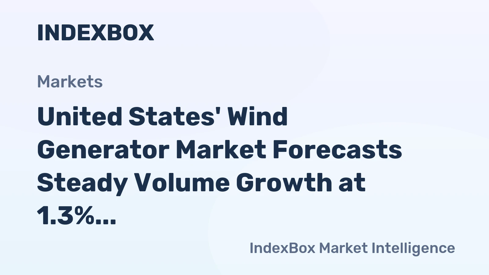 United States' Wind Generator Market Forecasts Steady Volume Growth at 1.3% CAGR Through 2035